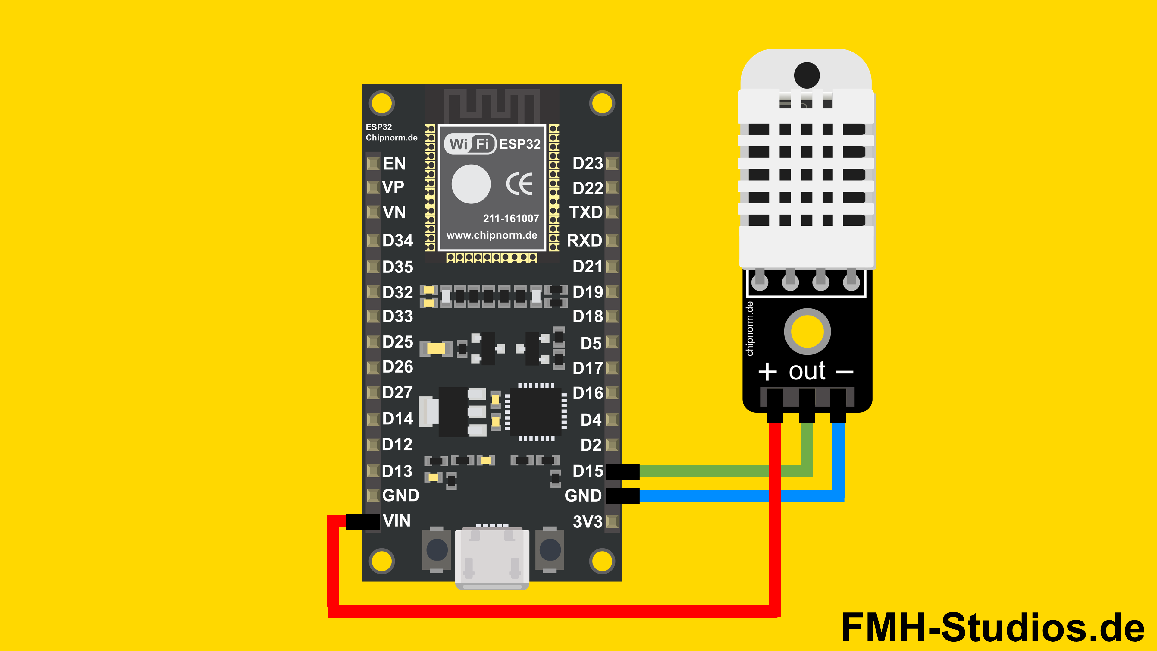 DHT22 (Temperatur- und Luftfeuchtesensor) + ESP32 Tutorial - F.M.H.